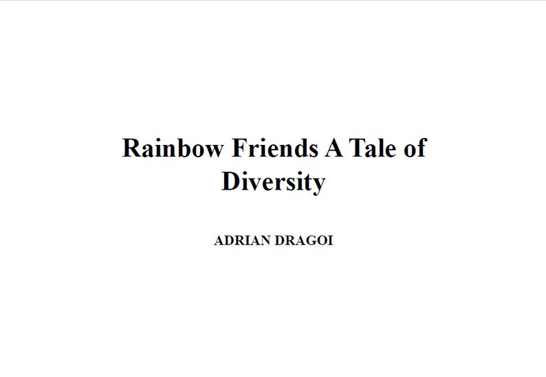 Rainbow Friends: A Tale of Diversity - Digital Book - PDF- Printing ...