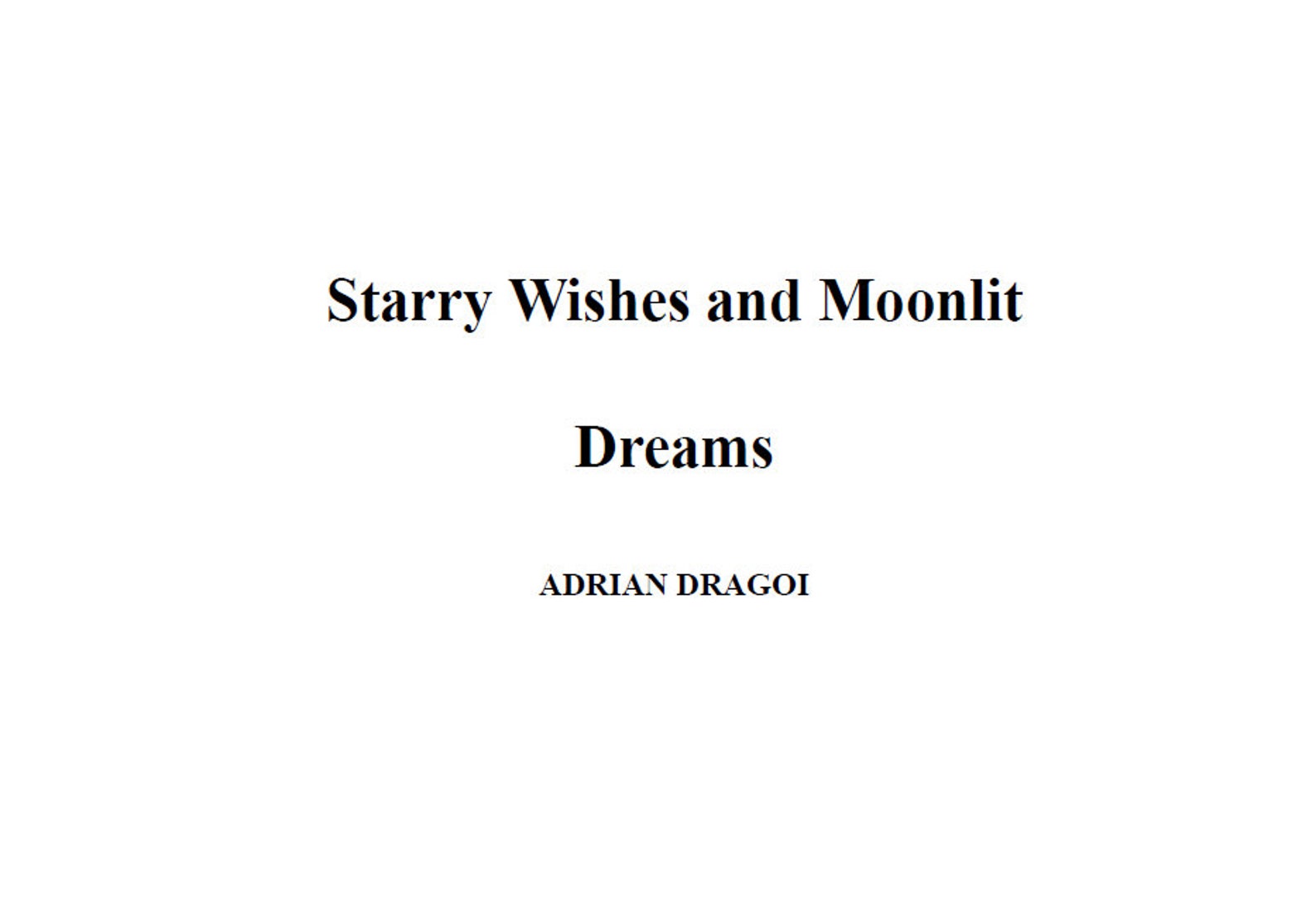Starry Wishes and Moonlit Dreams - Digital Book - PDF- Printing ...