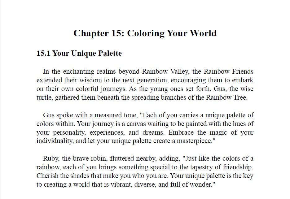 Rainbow Friends: A Tale of Diversity - Digital Book - PDF- Printing ...