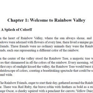 Rainbow Friends: A Tale of Diversity Digital Book PDF Printing Download ...