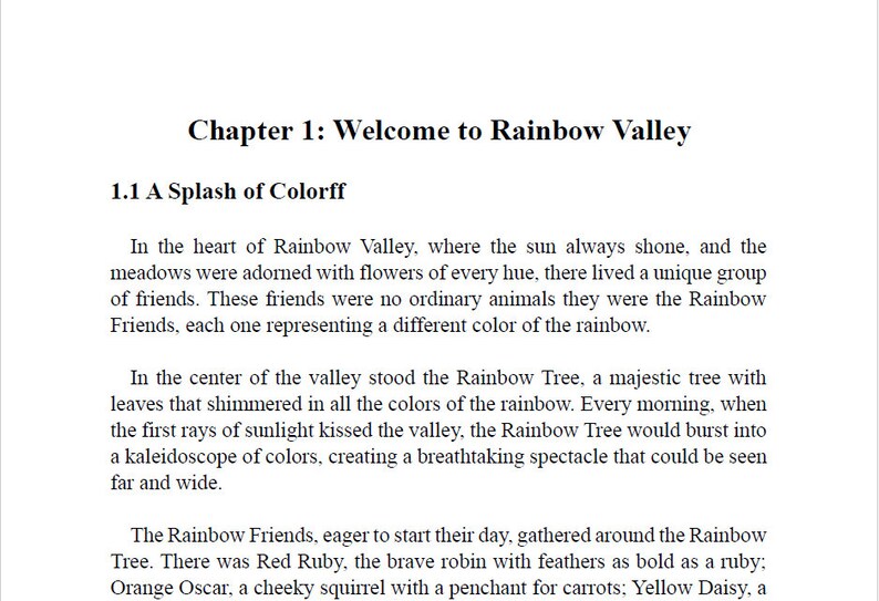 Rainbow Friends: A Tale of Diversity - Digital Book - PDF- Printing ...