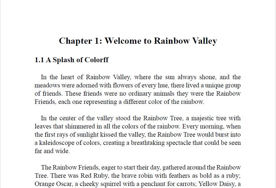Rainbow Friends: A Tale of Diversity - Digital Book - PDF- Printing ...