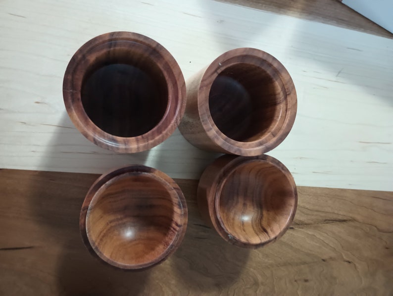 Turned Boxes (pair), Patagonian Rosewood - Etsy