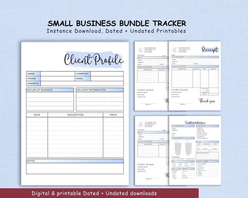 Business Planner Printable Bundle Templates, Small Business Owner Kit ...