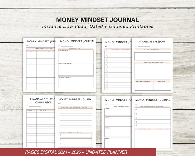 Money Mindset Journal, Financial Planner, Budget Tracker, Money Diary ...