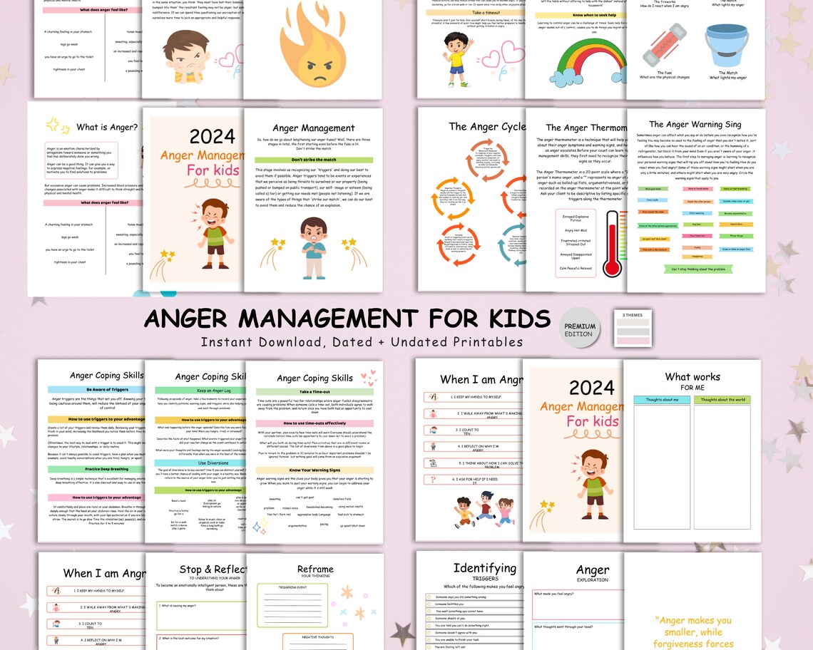 Kids Anger Management Activity 2024, Coping Skills for Children ...