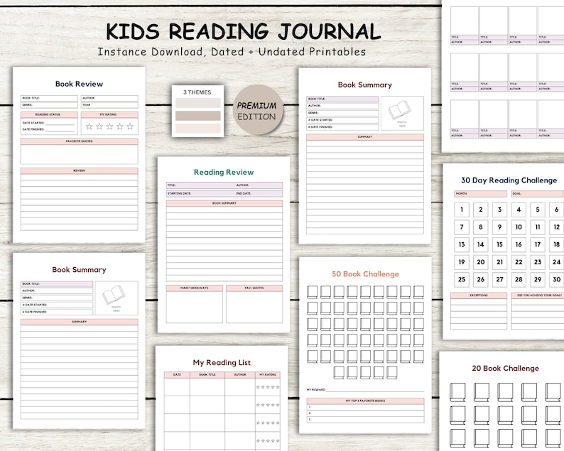 Personalized Kids Reading Journal, Custom Child Diary, Reading Log ...