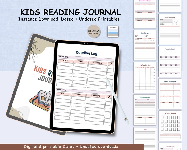 Personalized Kids Reading Journal, Custom Child Diary, Reading Log ...