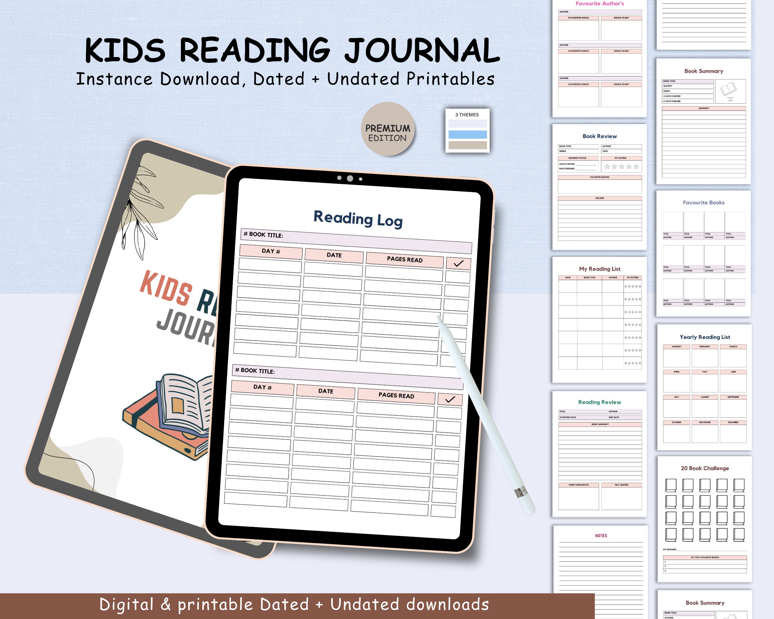 Personalized Kids Reading Journal, Custom Child Diary, Reading Log ...
