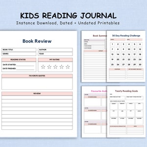 Personalized Kids Reading Journal, Custom Child Diary, Reading Log ...