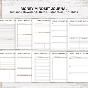 Money Mindset Journal, Financial Planner, Budget Tracker, Money Diary ...