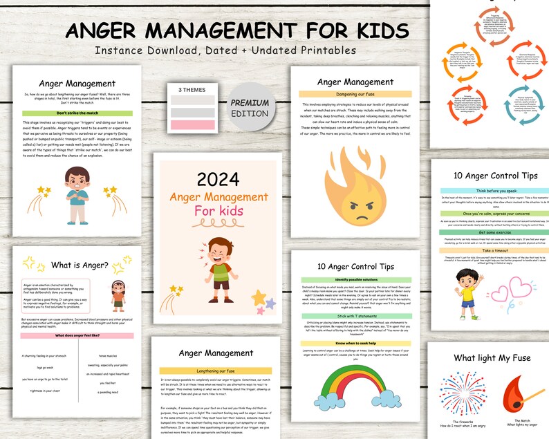 Kids Anger Management Activity 2024, Coping Skills for Children ...