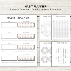 Minimalist Habit Tracker, Daily Planner, Goal Tracker, Productivity ...