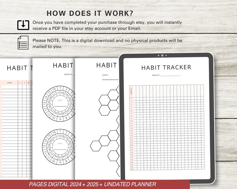 Minimalist Habit Tracker, Daily Planner, Goal Tracker, Productivity ...
