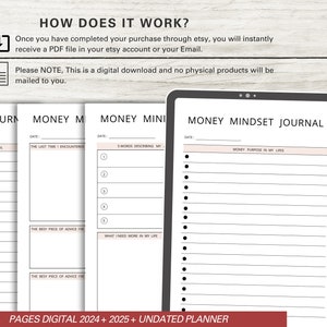 Money Mindset Journal, Financial Planner, Budget Tracker, Money Diary ...