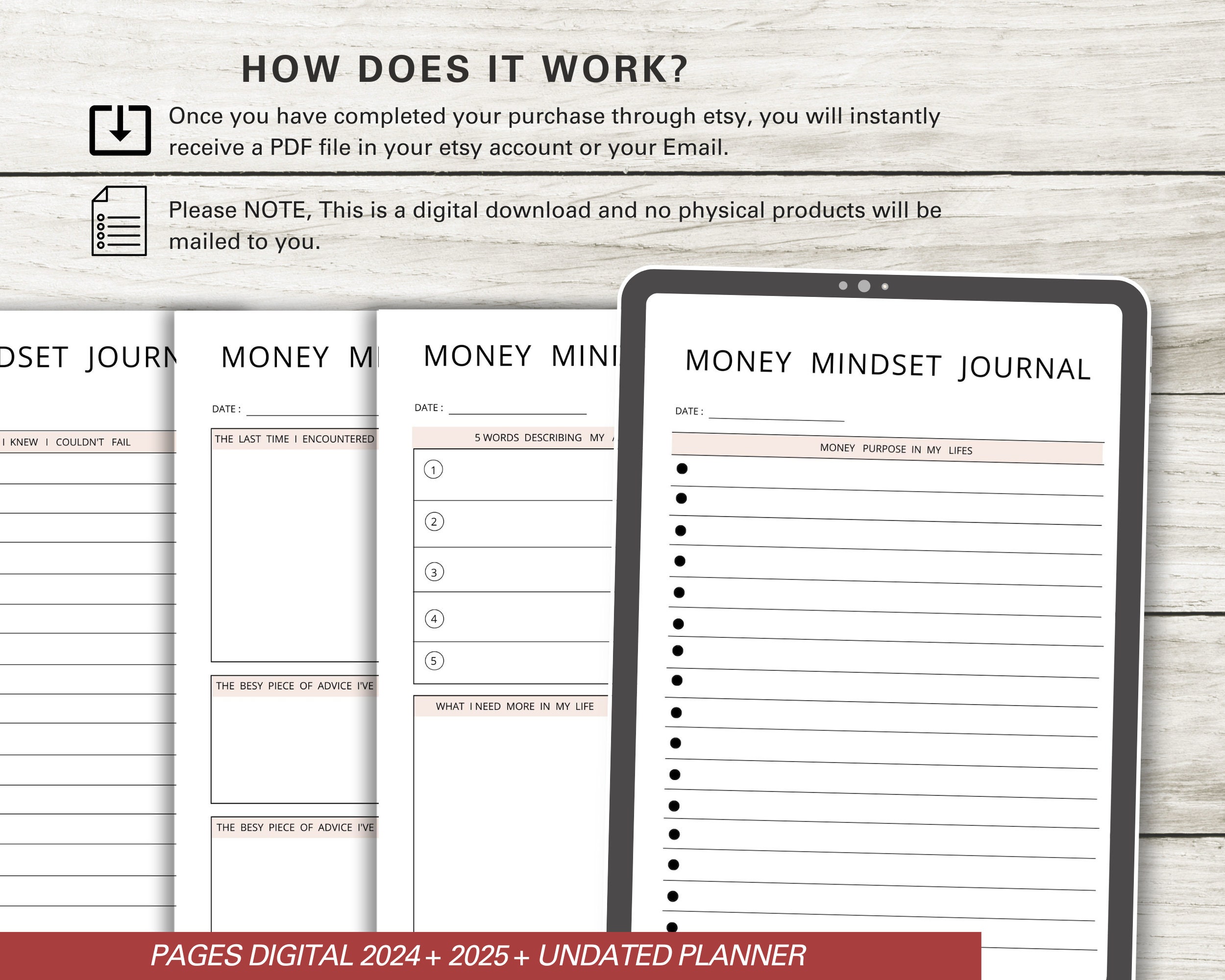 Money Mindset Journal, Financial Planner, Budget Tracker, Money Diary ...