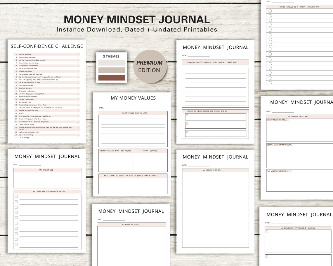 Money Mindset Journal, Financial Planner, Budget Tracker, Money Diary ...