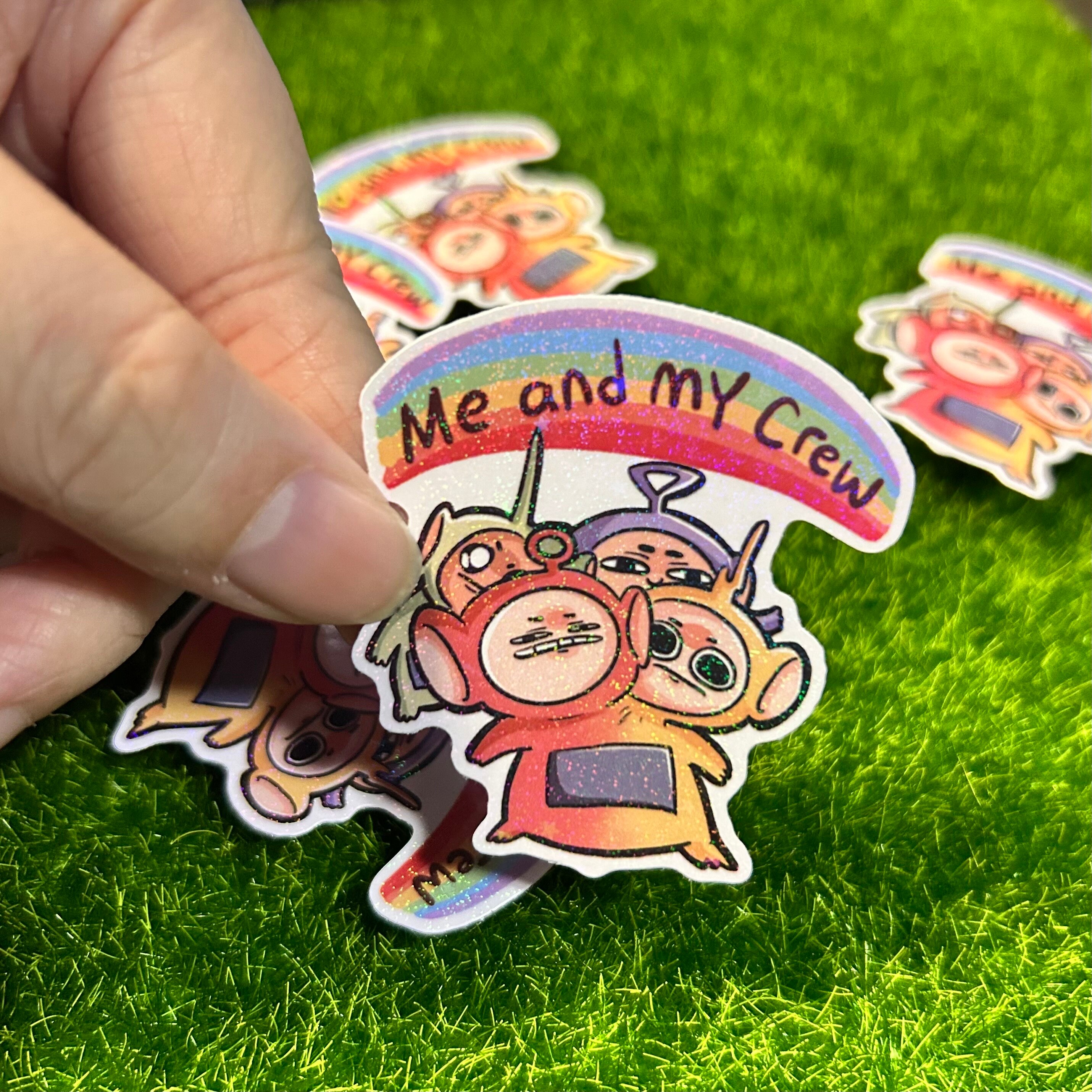 Teletubbies Crew Sticker Glitter Finish Laptop Decal Cute Stickers - Etsy