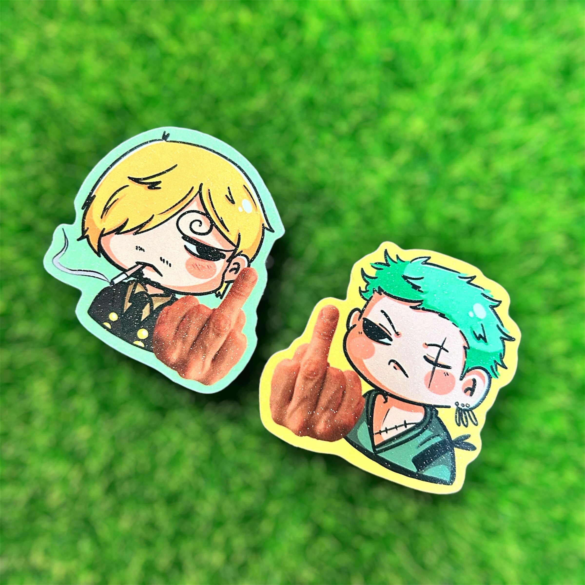 Sanji and Zoro 2 in 1 Sticker Pack One Piece Stickers Laptop Decals ...