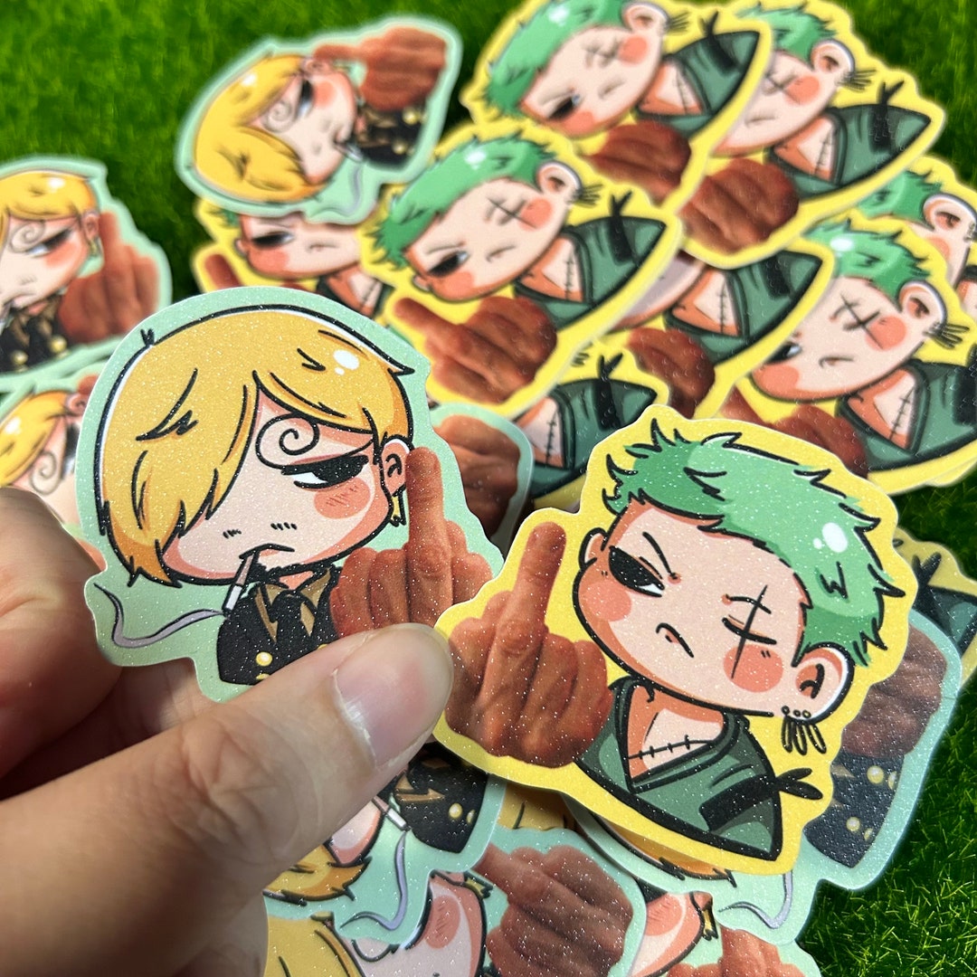 Sanji and Zoro 2 in 1 Sticker Pack| One Piece Stickers | Laptop Decals ...