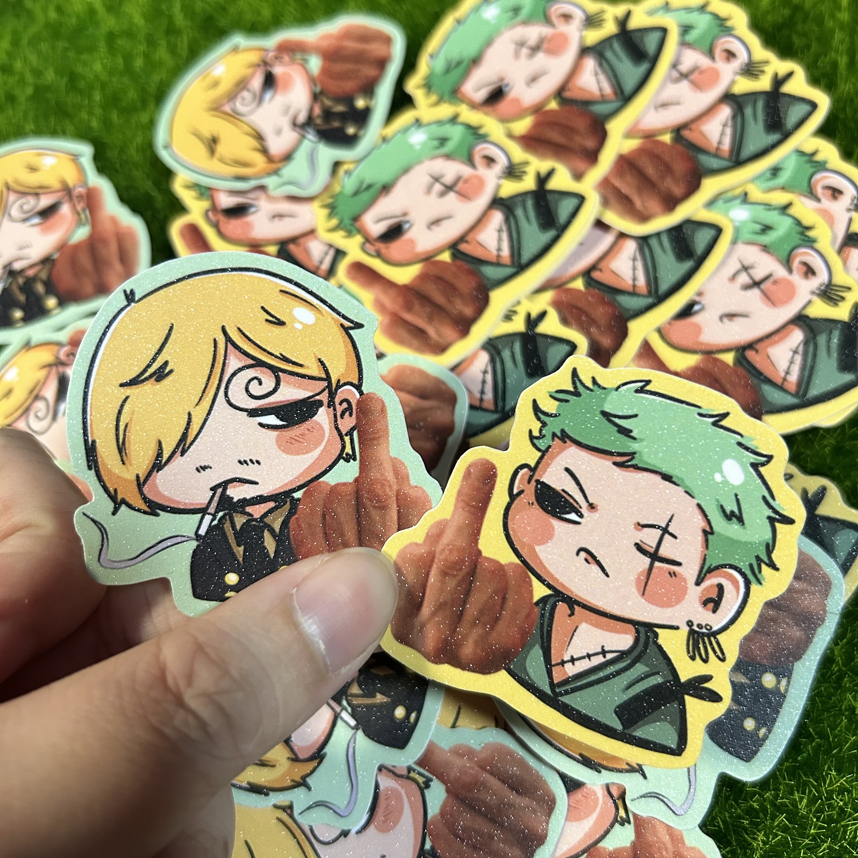 Sanji and Zoro 2 in 1 Sticker Pack One Piece Stickers Laptop Decals ...