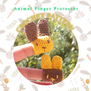 Crochet Pattern , Finger Protector,english Pattern ,cute Animals Gift ...