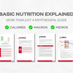 Myfitnesspal Nutrition Tracking Guide Template, Health Diet Meal ...