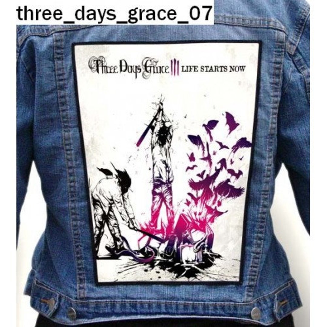 Vintage-inspired Sublimated Iron-on Backpatch: Iconic Tribute to Three Days Grace - Etsy