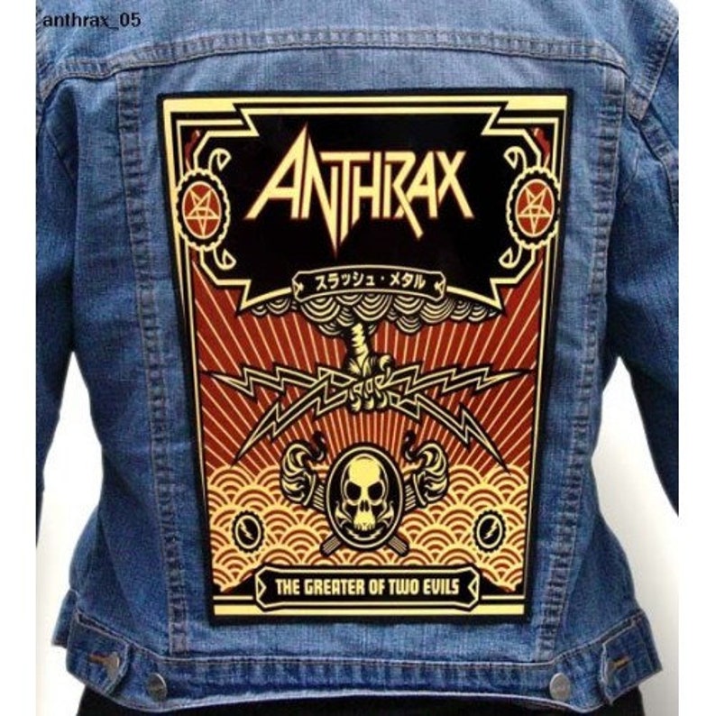 Vintage-inspired Sublimated Iron-on Backpatch: Iconic Tribute to Anthrax - Etsy