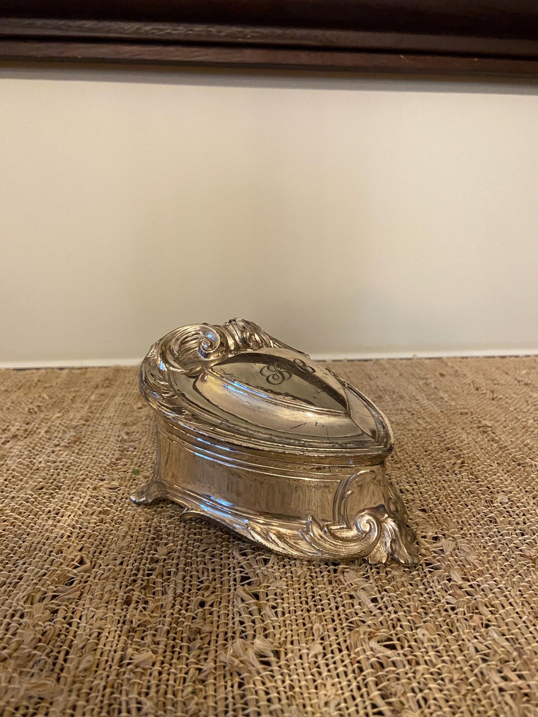 Vintage Silver Plated Heart-shaped Box - Etsy