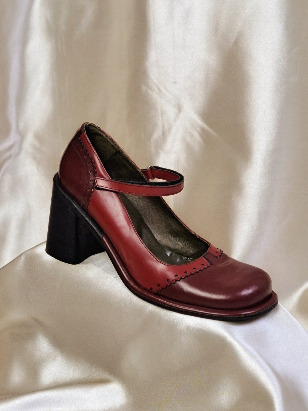 1990s Square Toe Mary Jane - Etsy