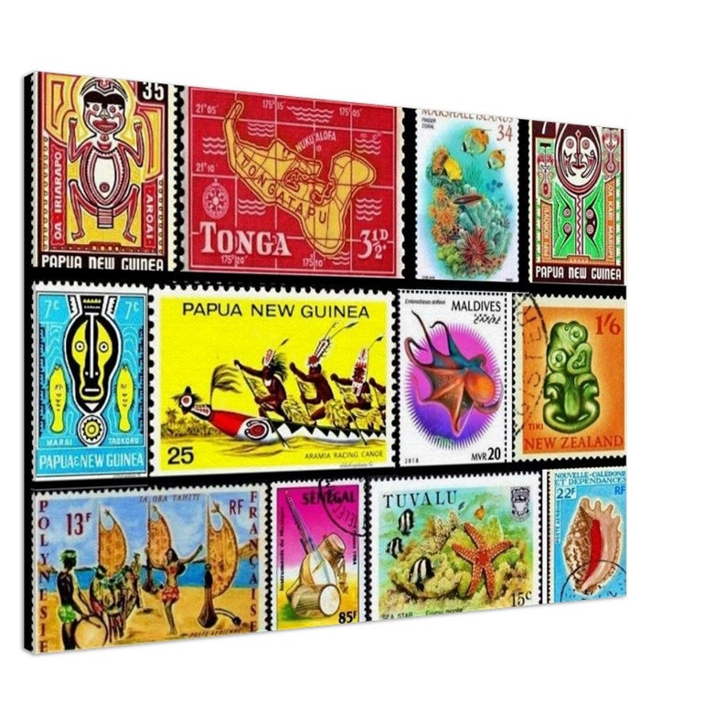 All Country Postage Stamp Print stamp Manifest Art Postal Stamp Print ...