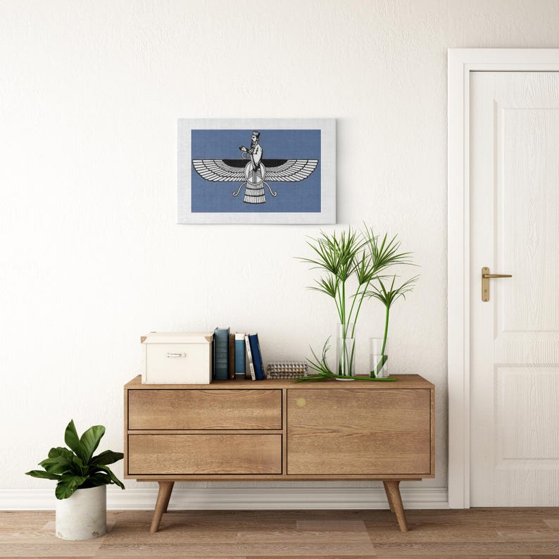 Faravahar A Symbol of Iran Wrap Canvas Zoroastrian the Guardian Angel ...