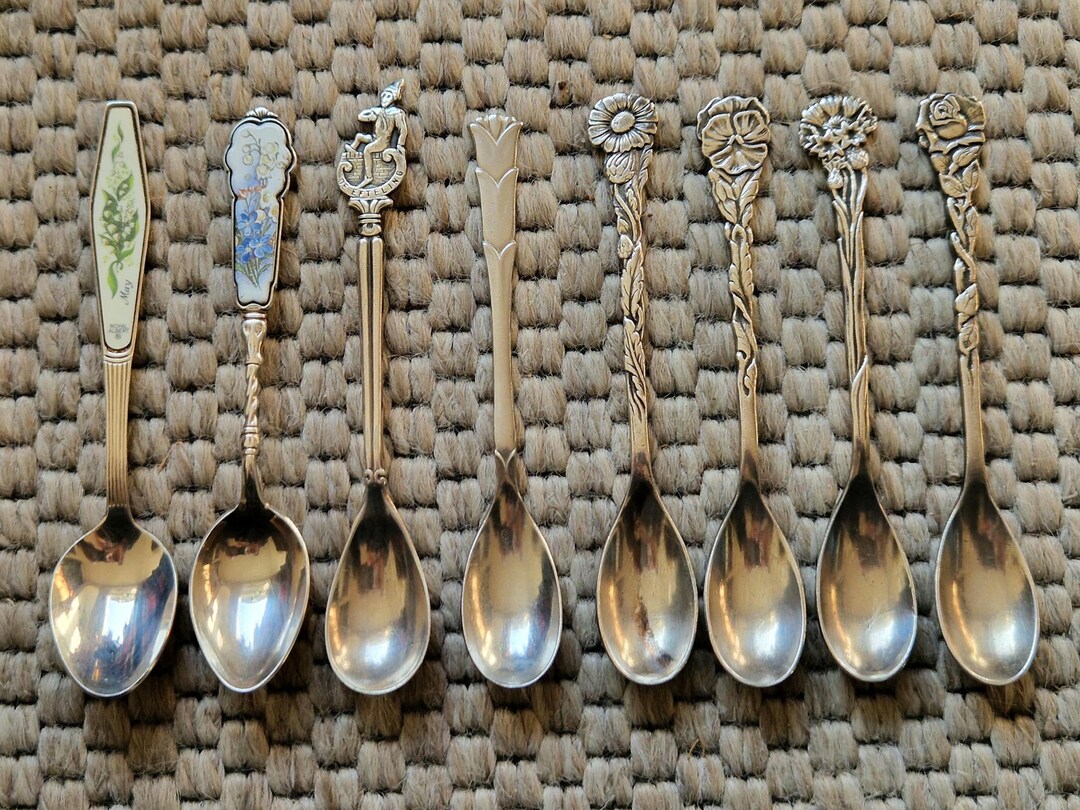Rare to Find, 4 Flower Tea Spoons, Gero, Royal Albert, Pako Rhenen ...
