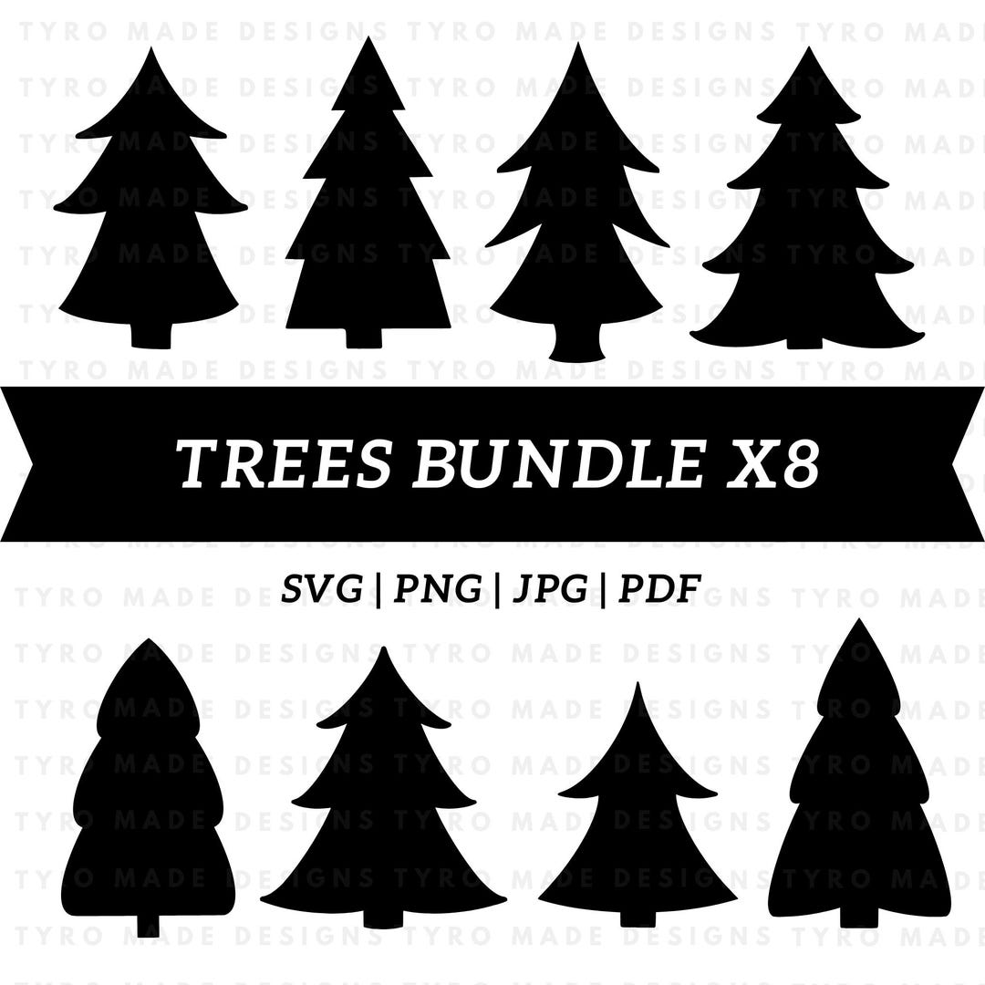 Tree SVG Bundle Forest SVG Cut File Tree Svg Design Silhouette SVG ...