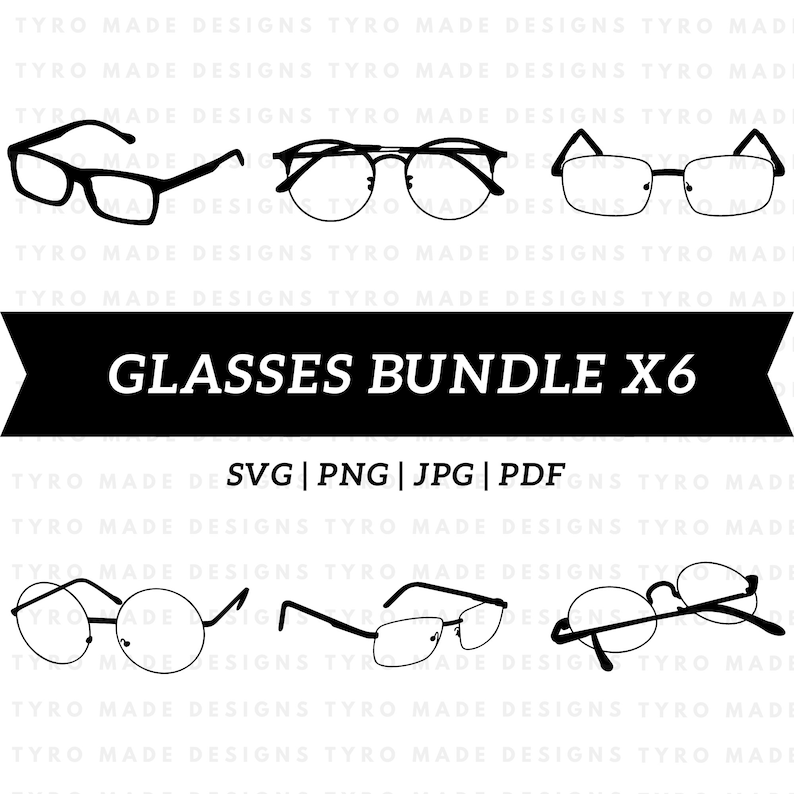 Glasses Svg Bundle Eyeglasses Svg Cut Files Hand Drawn Glasses Svg Bundle Reading Glasses Svg