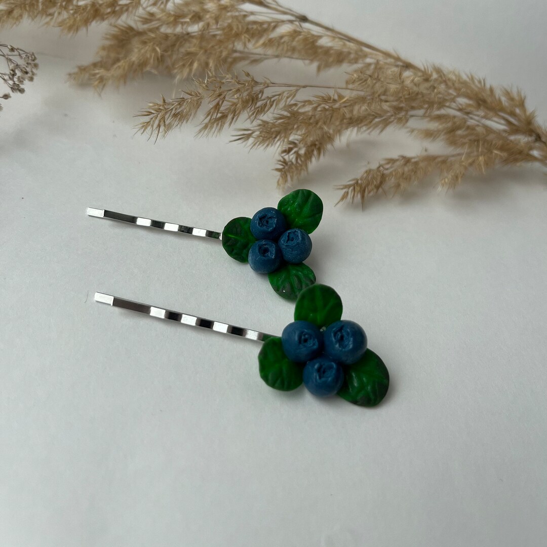 Blueberry Hair Clips, Hair Piece, Short Hair Accessory, Hair Piece ...
