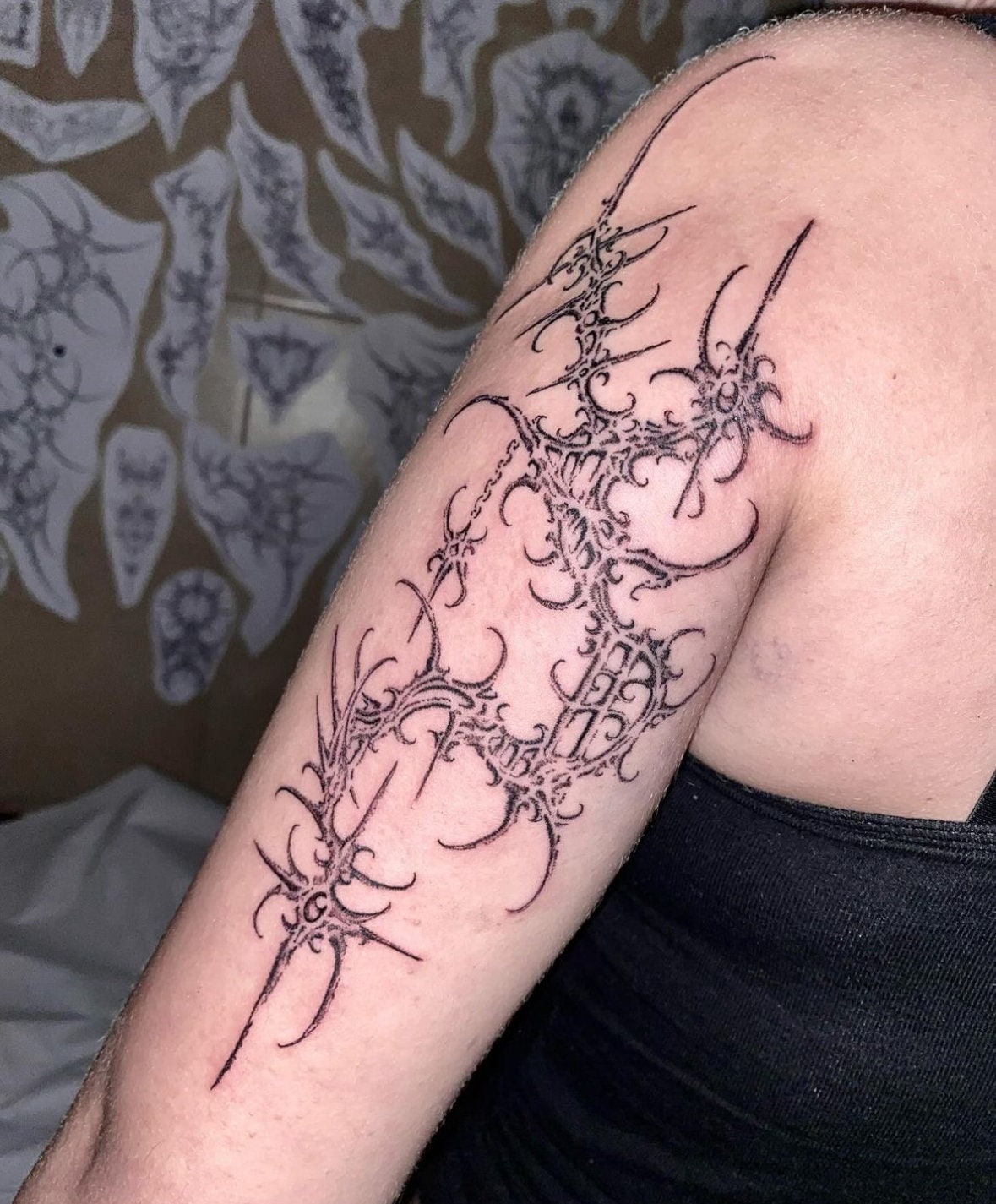 Custom Cybersigilism/tribal Tattoo Art Commission - Personalized Tattoo ...