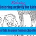 Zoo Animals Coloring Page Fine Motor Activity for Kids Home Schooling ...