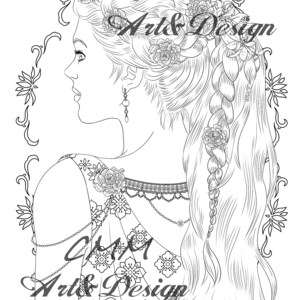 Printable Handdrawn Coloring Page Bundle of 5 Relaxing Activity for ...