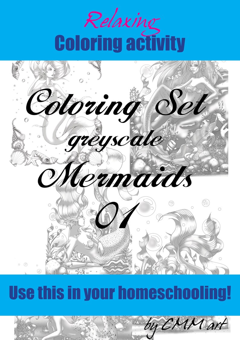 Printable Handdrawn Coloring Page Bundle of 5 Relaxing Activity for ...