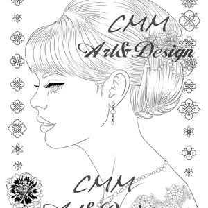 Printable Handdrawn Coloring Page Relaxing Activity for Home Schooling ...
