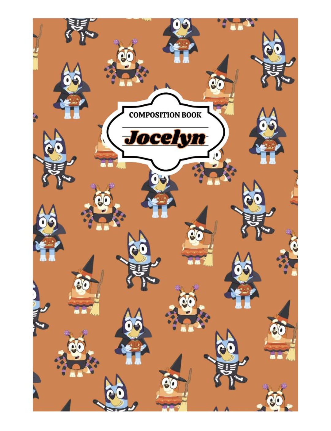 Digital Sticker Composition Custom Notebook Cover Printable Notebook ...