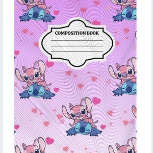 Digital Sticker Composition Custom Notebook Cover Printable Notebook ...