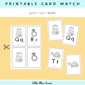 Printable Alphabet Matching Game | Prek Kindergarten | Letter Sound ...