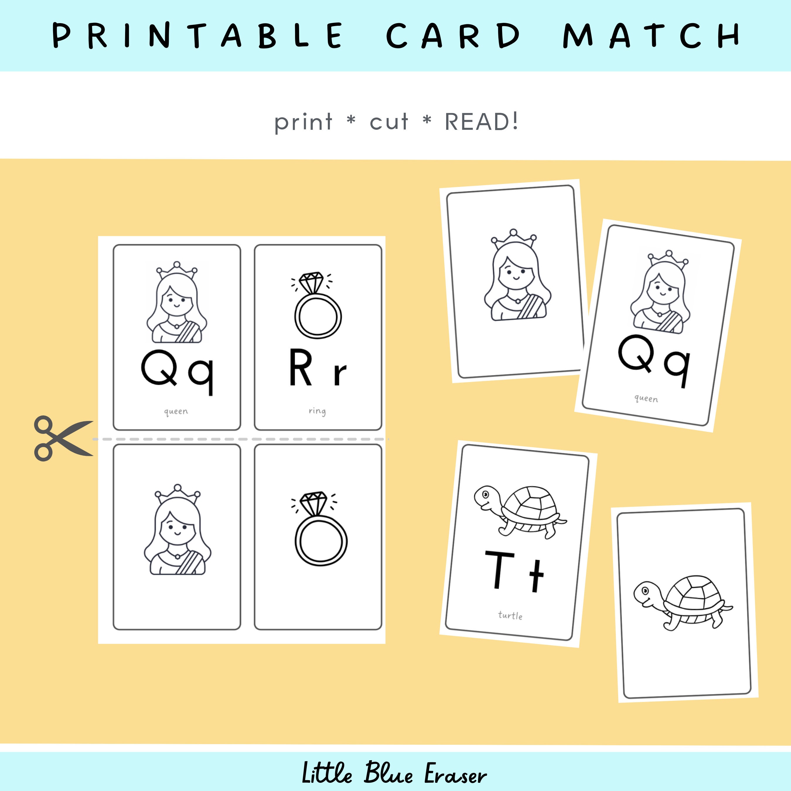 Printable Alphabet Matching Game | Prek Kindergarten | Letter Sound ...