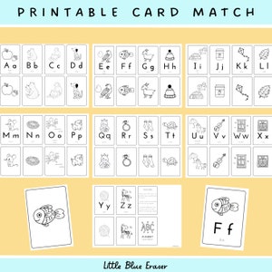 Printable Alphabet Matching Game | Prek Kindergarten | Letter Sound ...