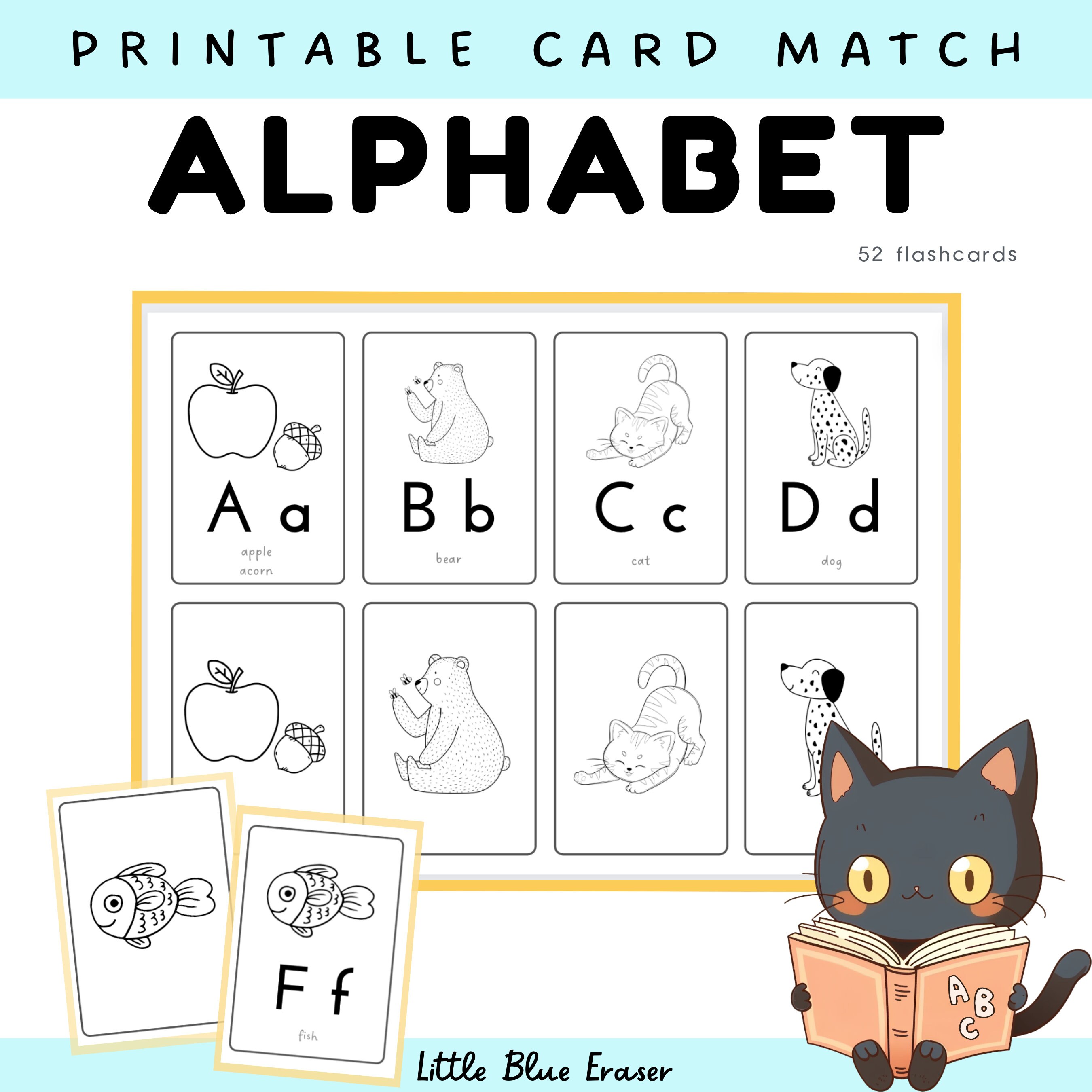 Printable Alphabet Matching Game | Prek Kindergarten | Letter Sound ...