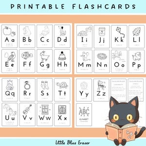 Printable Alphabet Flashcards Prek Kindergarten Letter Sound ...
