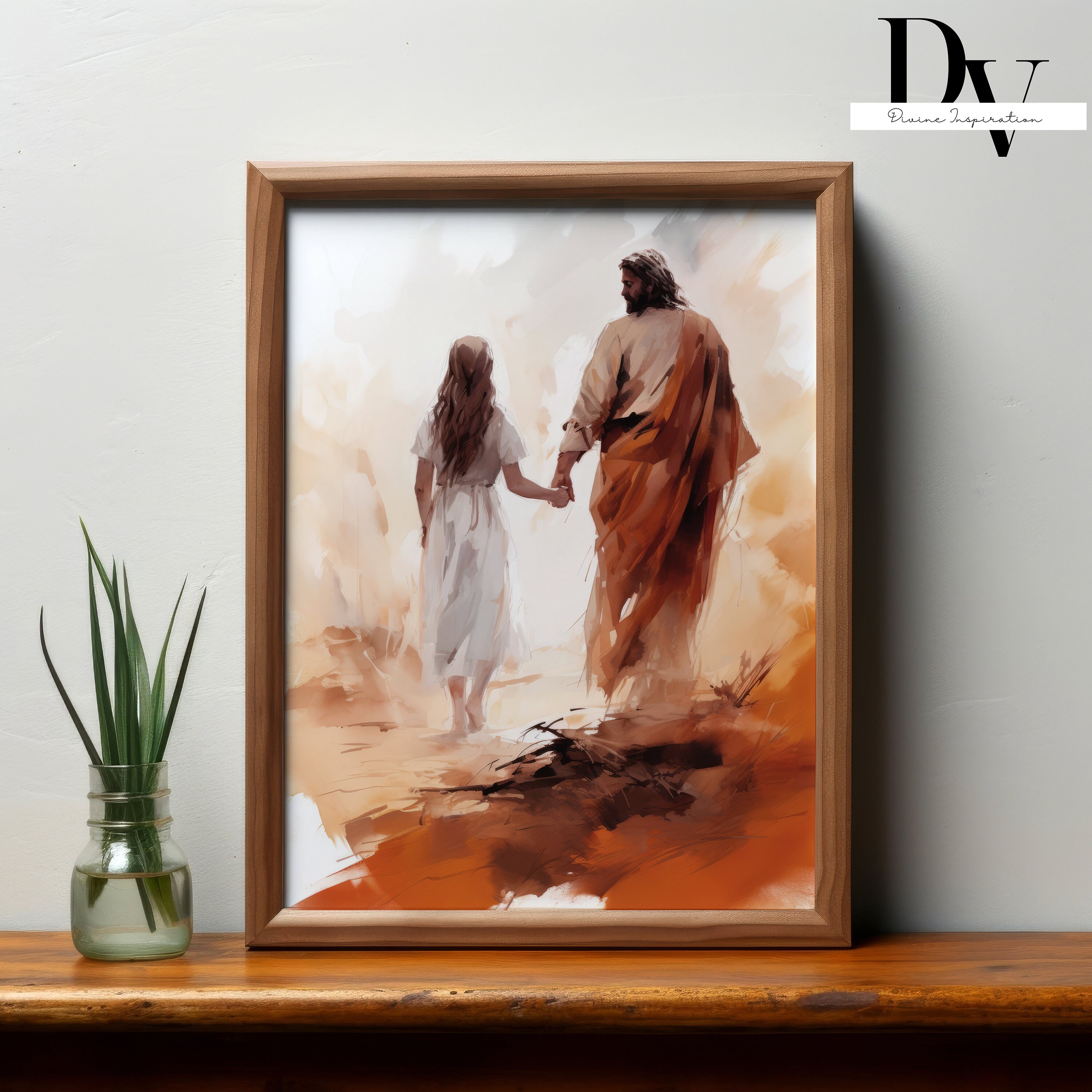 Walk With Jesus, Bible Art, Christian Art, Digital Download, Printable ...